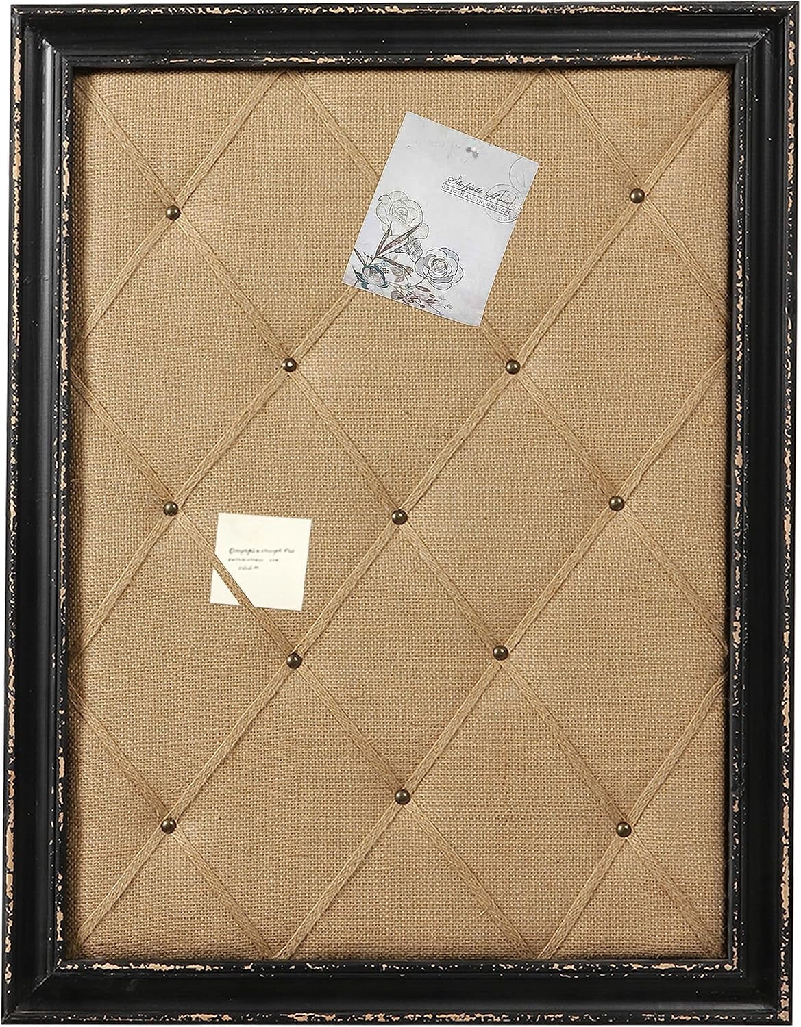 Board Linen Bulletin Board Black Frame, 21"×27" Pin Boards Large Cork ...