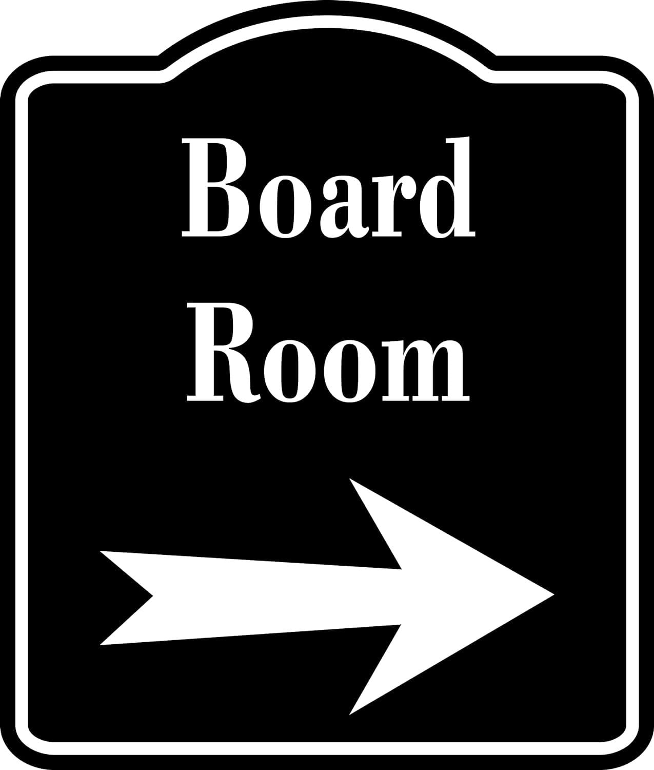 Board Room Right Arrow BLACK Aluminum Composite Sign, 20"x24" - Walmart.com