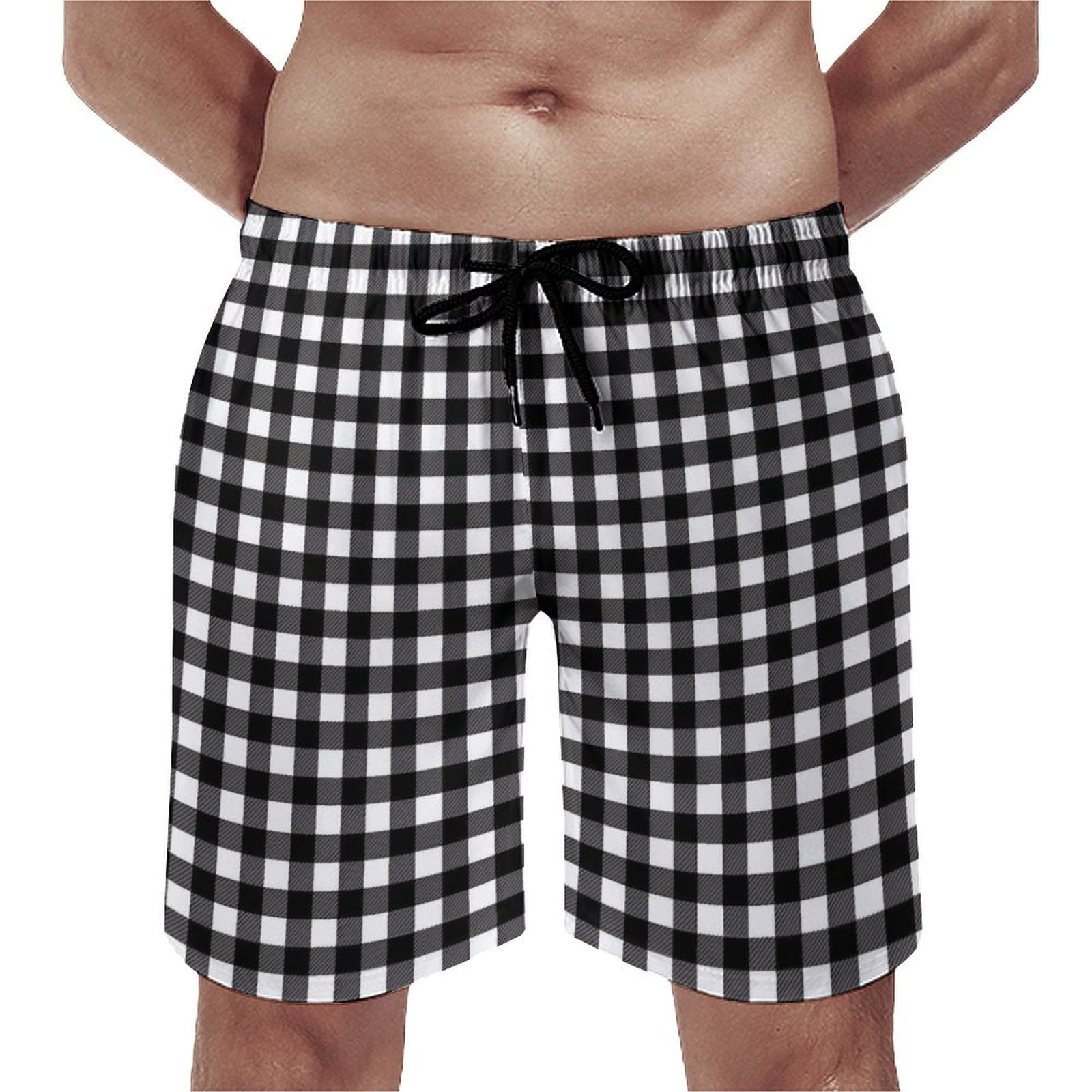 Board Shorts Classic Plaid Fashion Swim Trunks Blue And Green Males ...