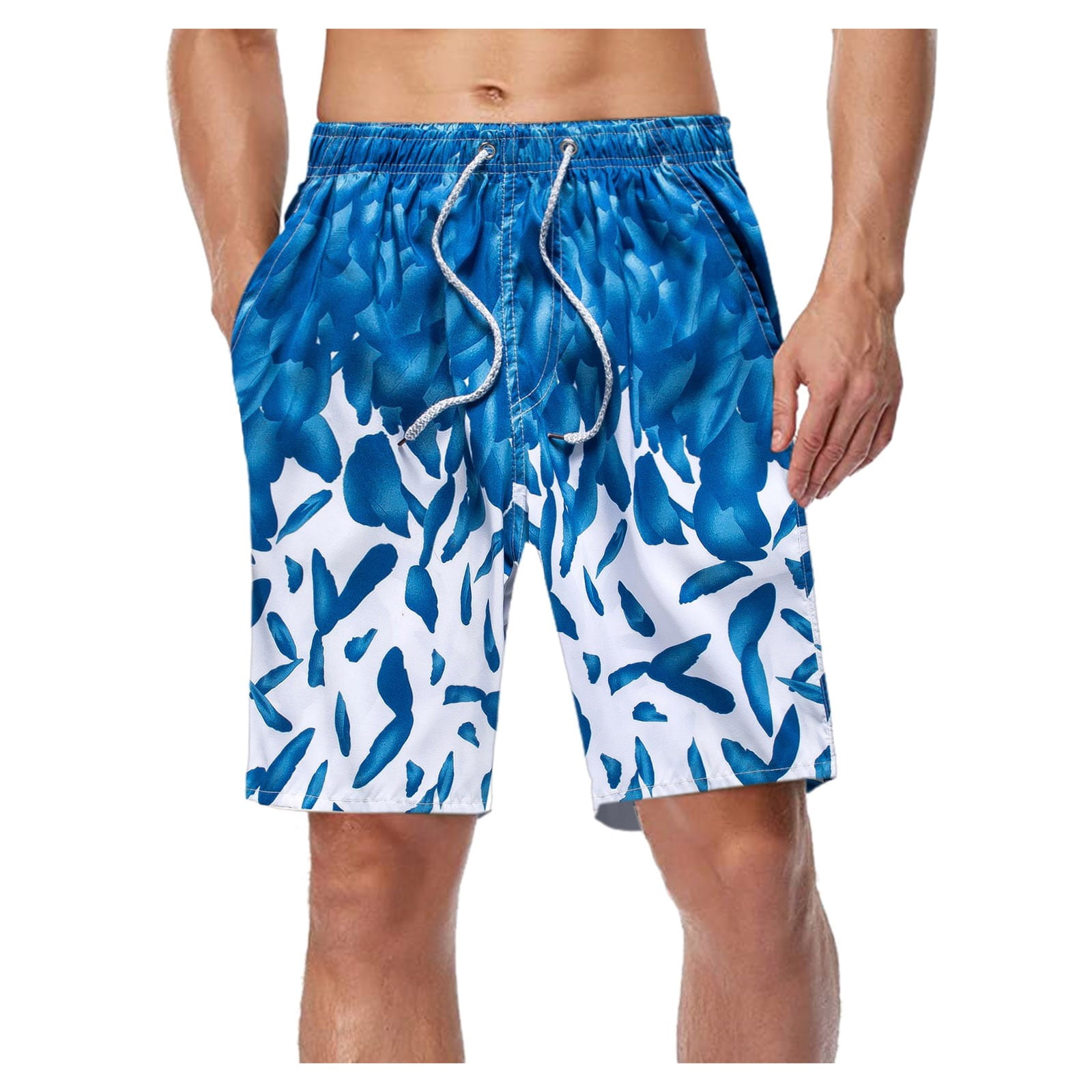 Board Shorts Male Summer Board Shorts Resort Fully Printed Tie Pocket ...