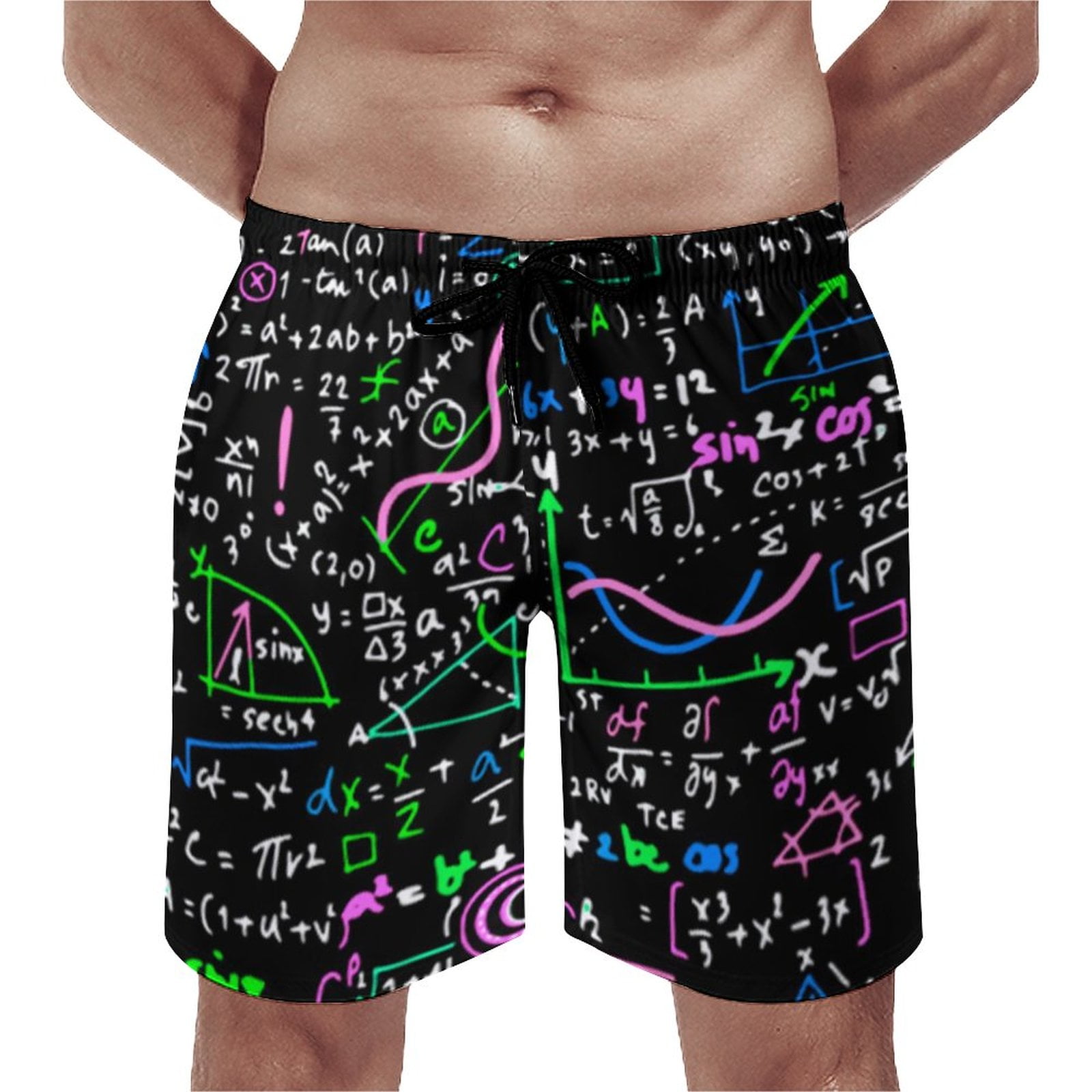 Board Shorts Math Linear Classic Swim Trunks Mathematics Eduion Men ...