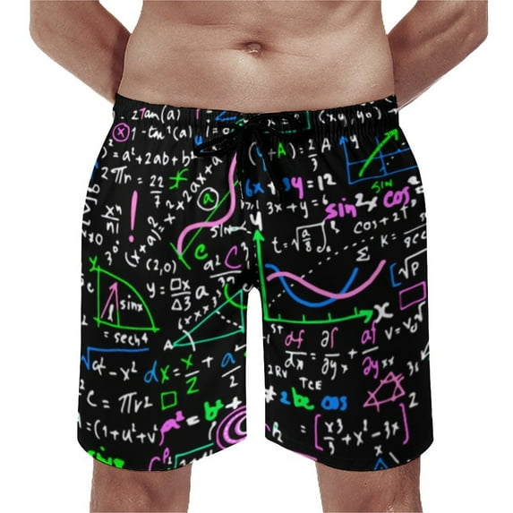 Board Shorts Math Linear Classic Swim Trunks Mathematics Eduion Men ...