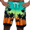 Board Shorts for Men Swim 5 Inch Quick Dry Boxer Shorts Hawaiian Palm ...