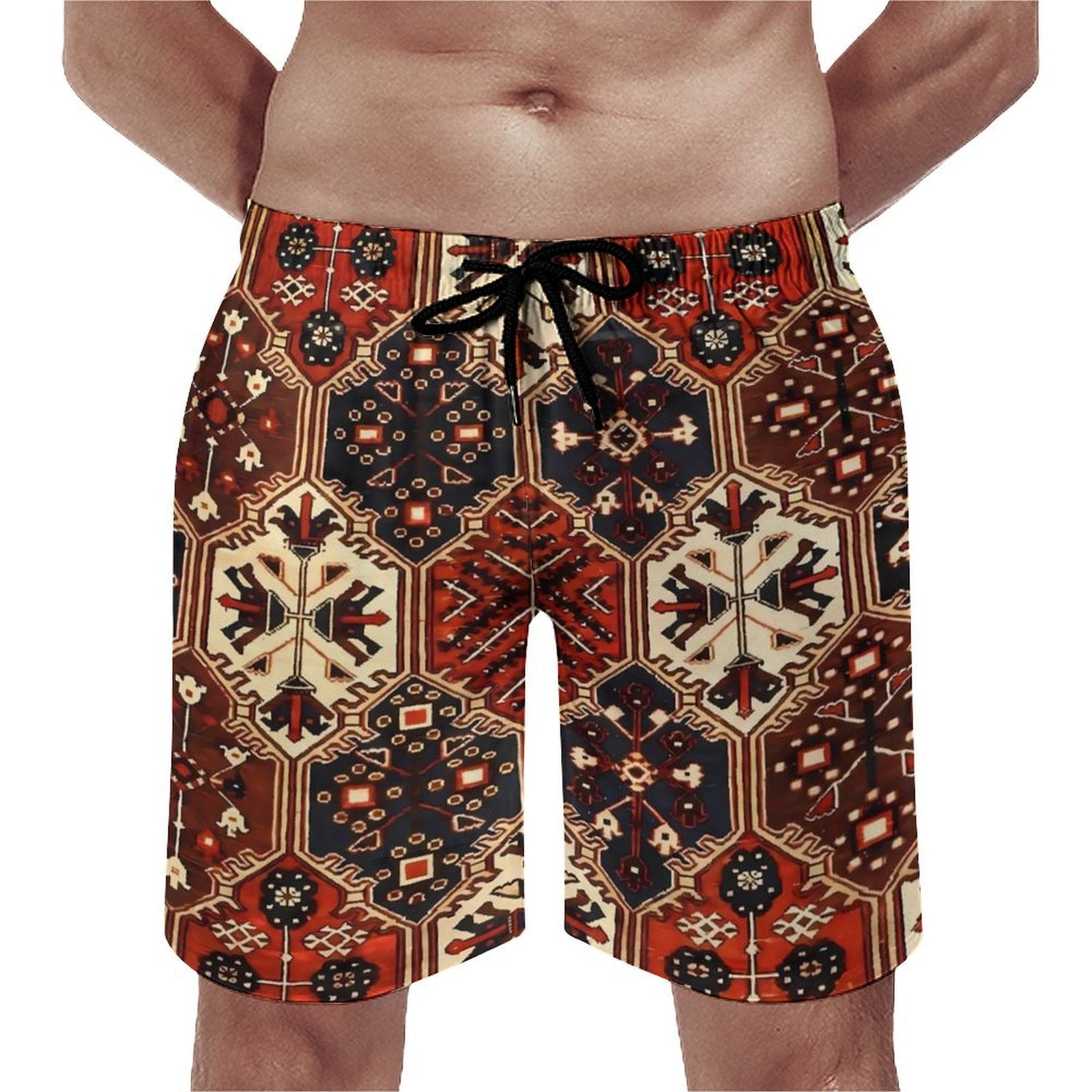 Board Shorts Vintage Ethnic Tribal Retro Swimming Trunks Retro Floral ...