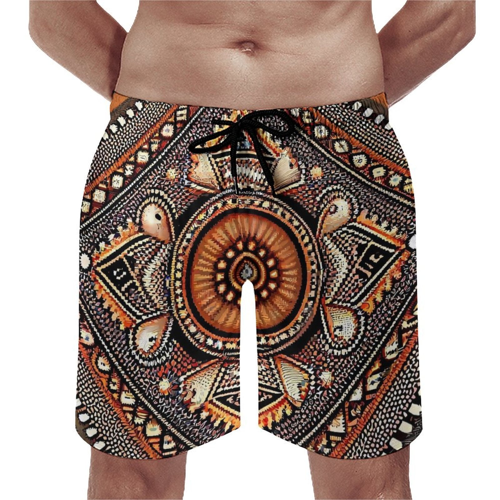 Board Shorts Vintage Ethnic Tribal Retro Swimming Trunks Retro Floral ...