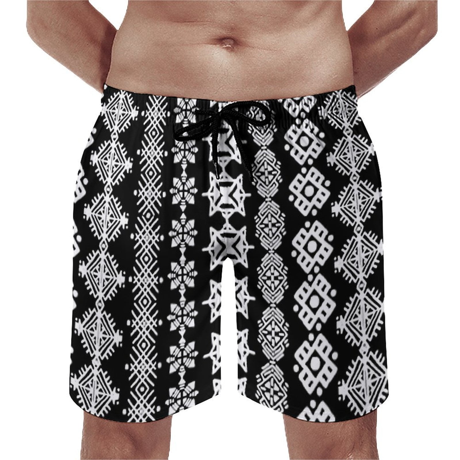 Board Shorts Vintage Ethnic Tribal Retro Swimming Trunks Retro Floral ...