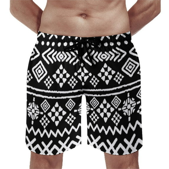 Board Shorts Vintage Ethnic Tribal Retro Swimming Trunks Retro Floral ...