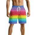 Board Shorts for Men Swim 5 Inch Lightweight Swim Trunks Scale Pattern ...