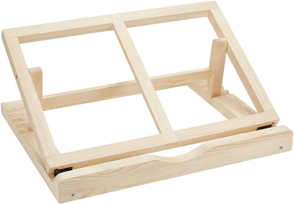 Board Stand with 3 Adjustable Tilt Angles 15.7x12.5 inch Wood Easel ...