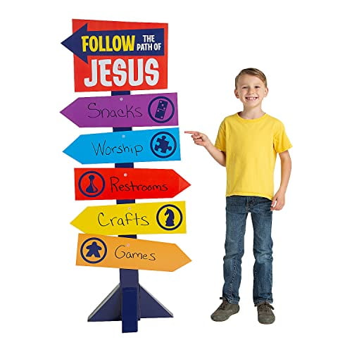Board VBS Directional Sign Life-Size Cardboard - Walmart.com