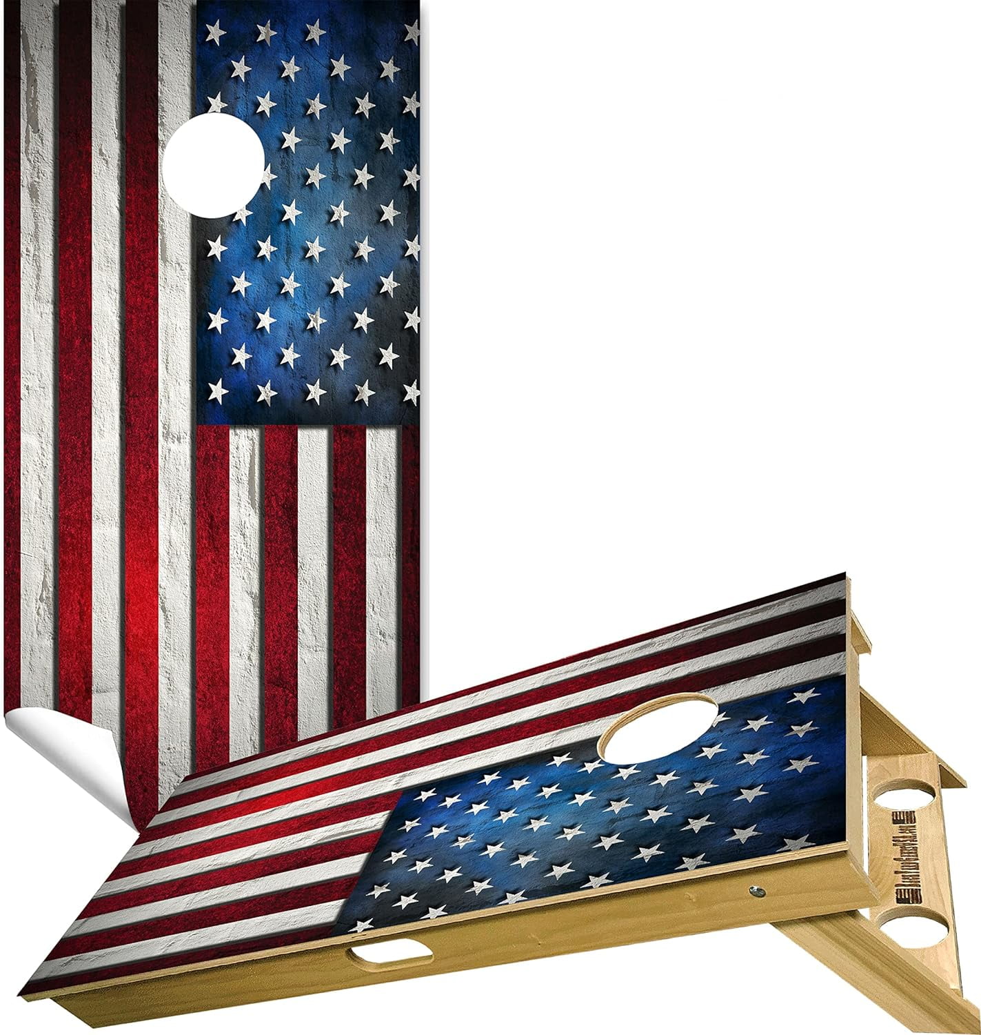 Board Vinyl Wrap Decals (Set Of 2) American Bean Bag Toss Wrap Stickers ...