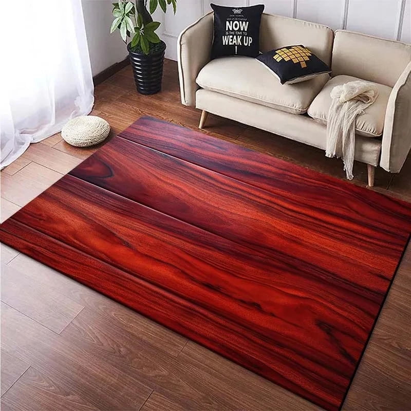 Board Wood Carpet Planks Rug for Bedroom Kitchen Cafe Floor Mat Living ...
