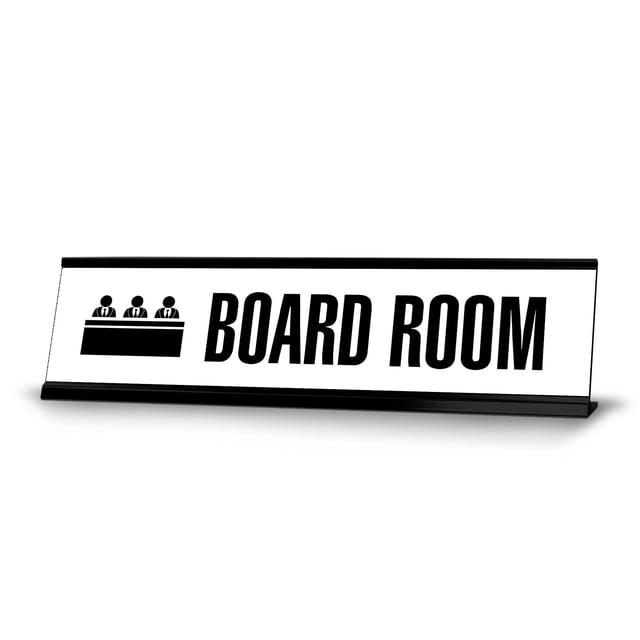 Board room, Group Black Frame, Desk Sign (2x8") - Walmart Business Supplies
