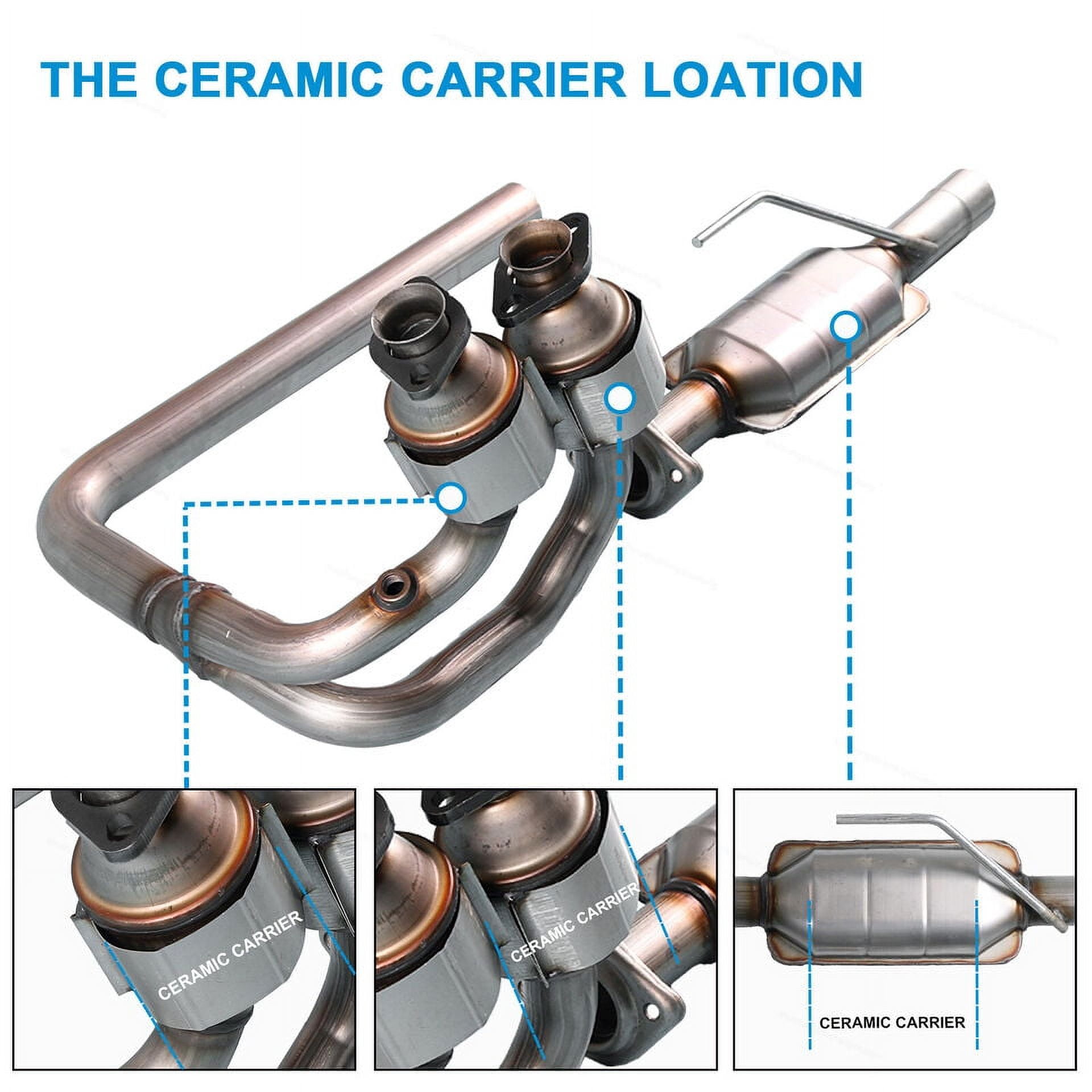BoardRoad Fit 2004-2006 Jeep Wrangler 4.0L Catalytic Converter Exhaust ...