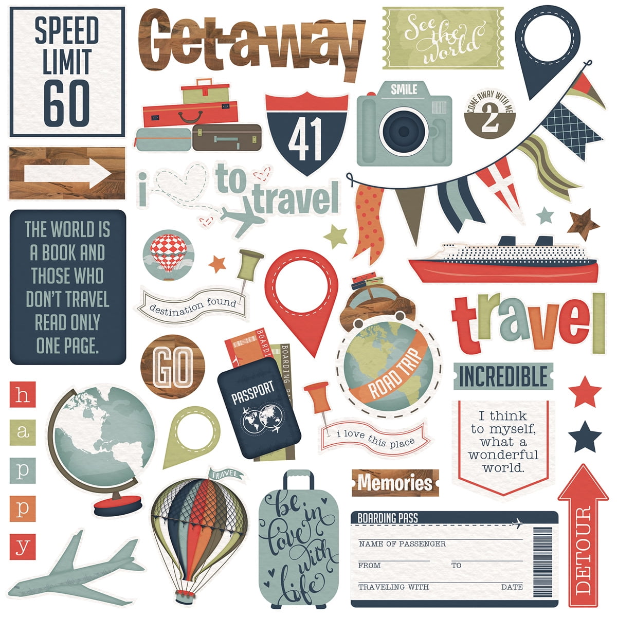 Photo Play Paper PPBP2489 Boarding Pass Stickers - 12 x 12 in ...