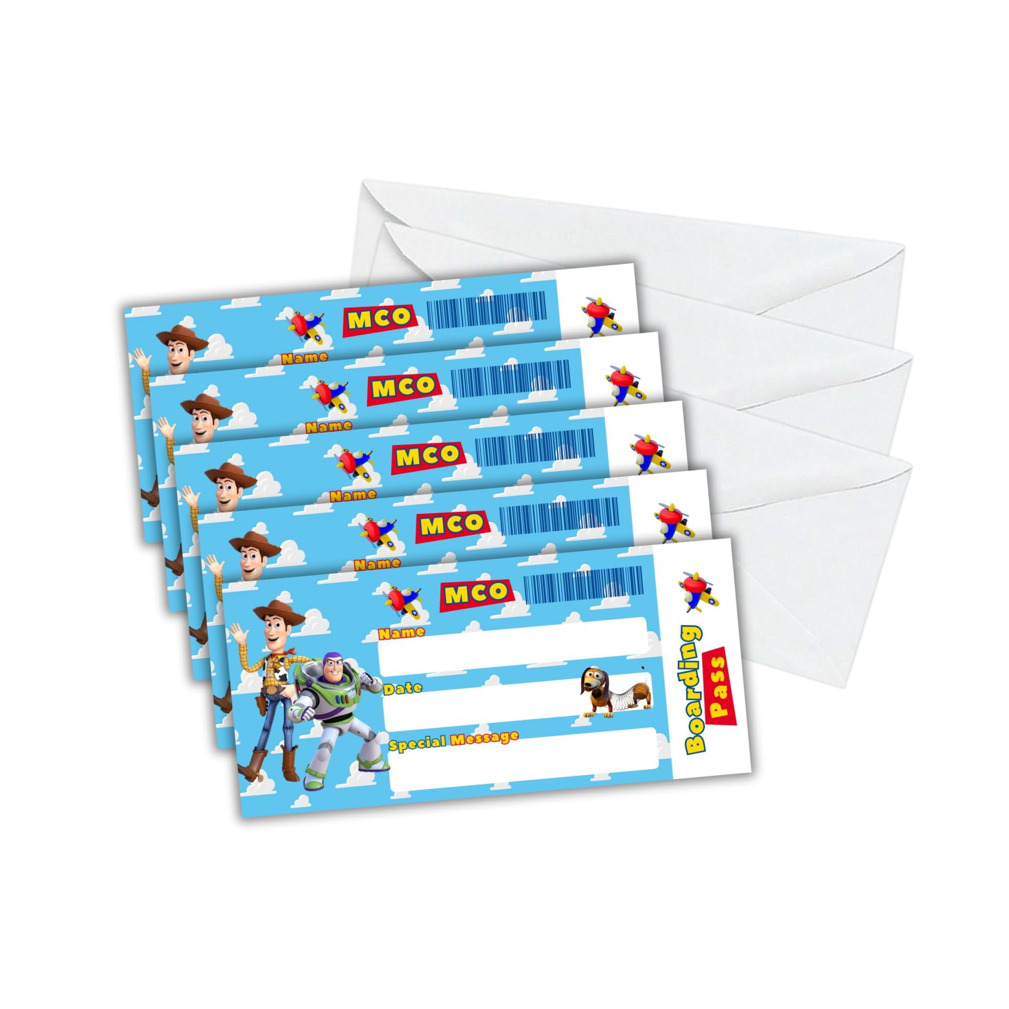 Boarding Pass Surprise Magical Vacation 5pk 3.75x8.25 with Envelopes ...