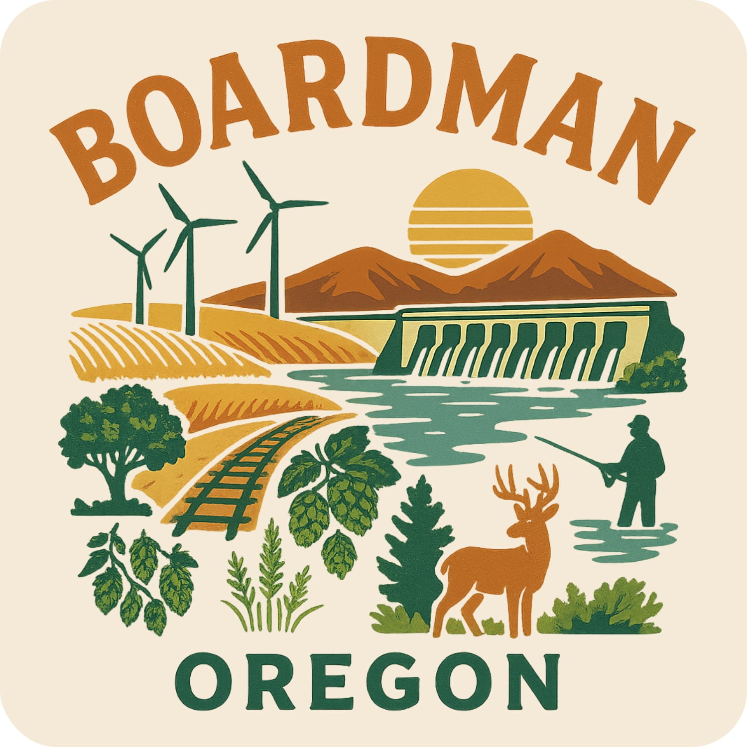 Boardman Oregon Keepsakes Souvenir Vinyl Sticker – Destination Travel ...