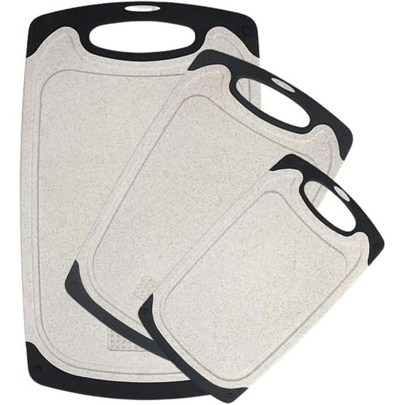 Boards for Kitchen, Chopping Board Set of 3 with Non-Slip , Juice ...