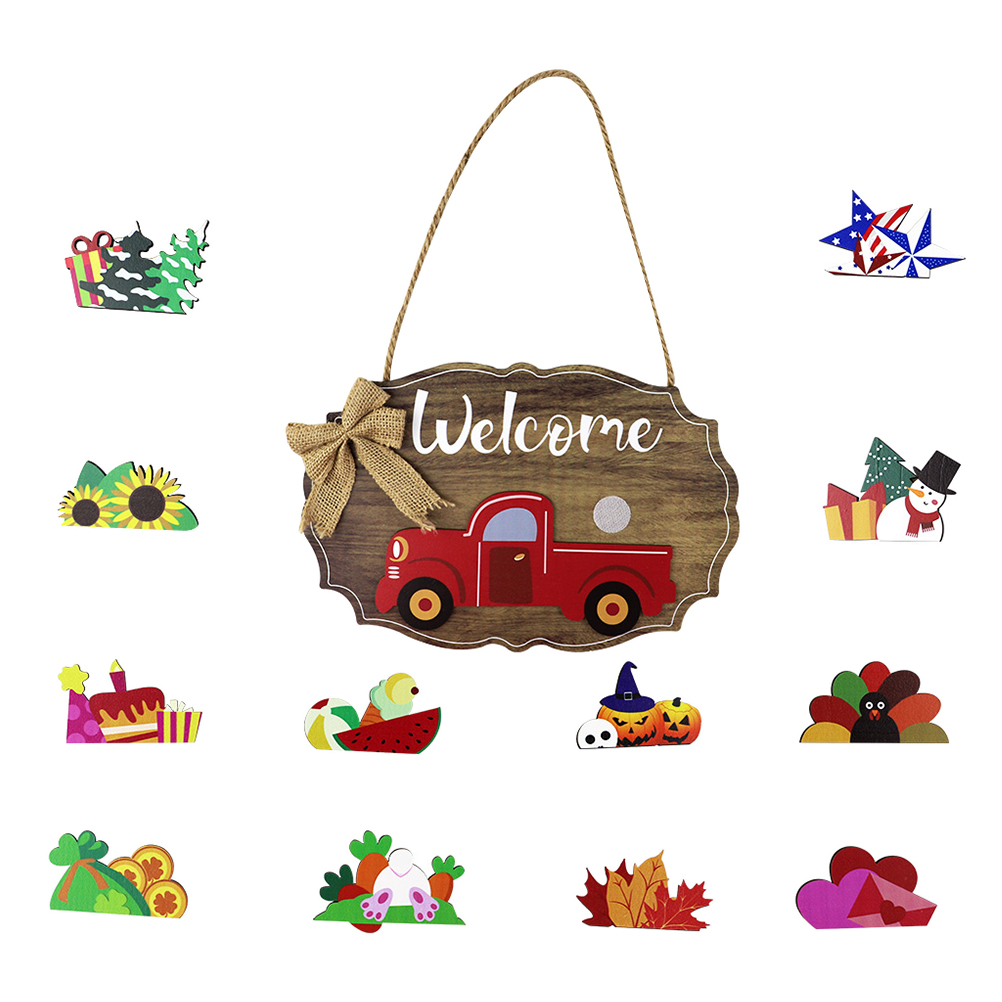 Boards Lid Wooden Welcome Sign Restaurants Decoration Outdoor - Walmart.com