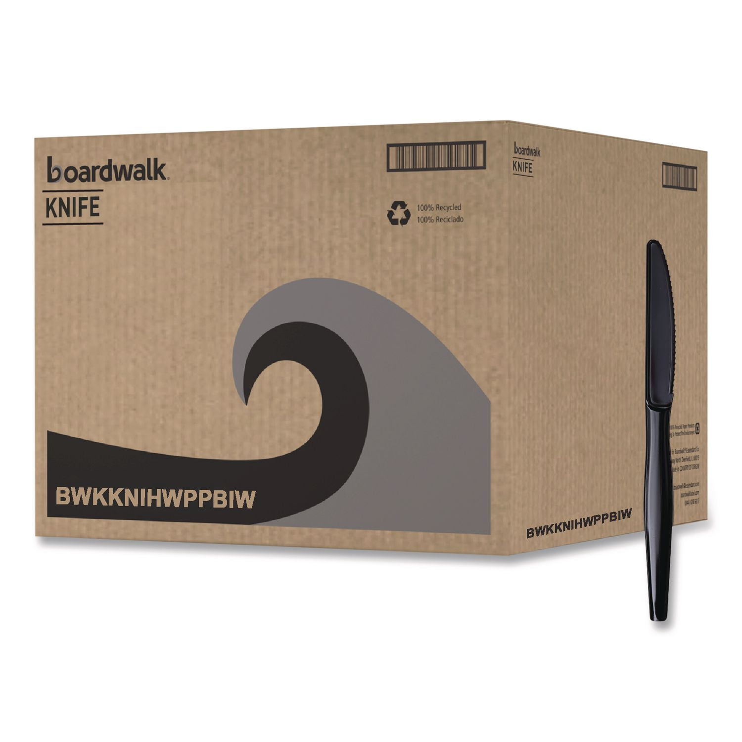Boardwalk KNIHWPPBIW Heavyweight Wrapped Polypropylene Cutlery, Knife ...