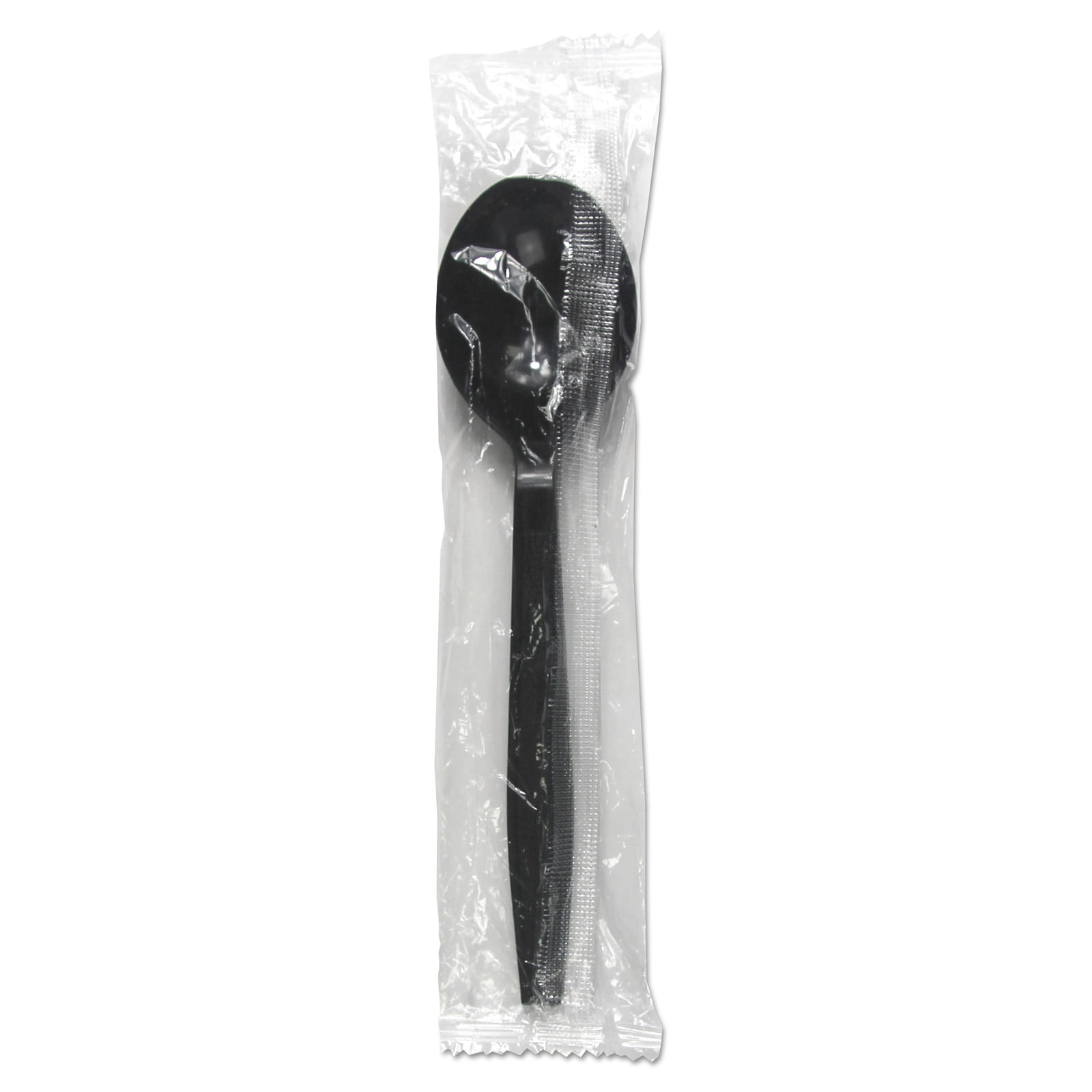 Boardwalk Heavyweight Wrapped Polypropylene Cutlery Soup Spoon Black ...