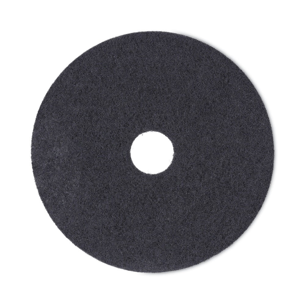 Boardwalk 15 in. Black Stripping Floor Pads, 5/Carton, For Rotary ...