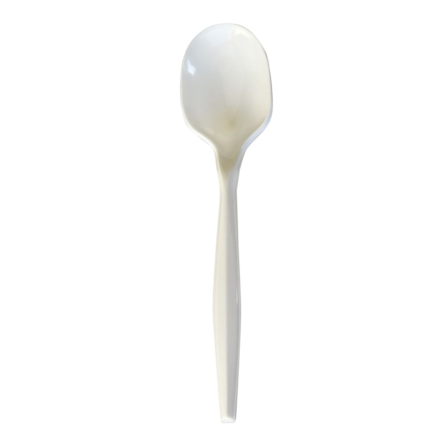 Boardwalk Mediumweight Polypropylene Cutlery, Soup Spoon, 4.86 ...