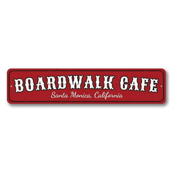 Boardwalk Cafe Sign, Beach House Sign, Custom Beach Location Sign ...