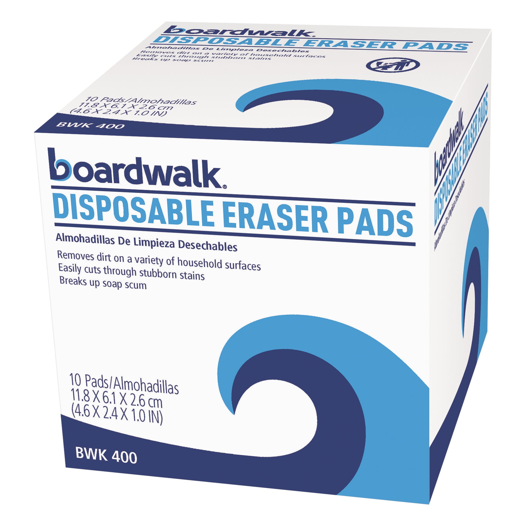 Boardwalk Disposable Eraser Pads, 10/Box -BWK400BX - Walmart.com