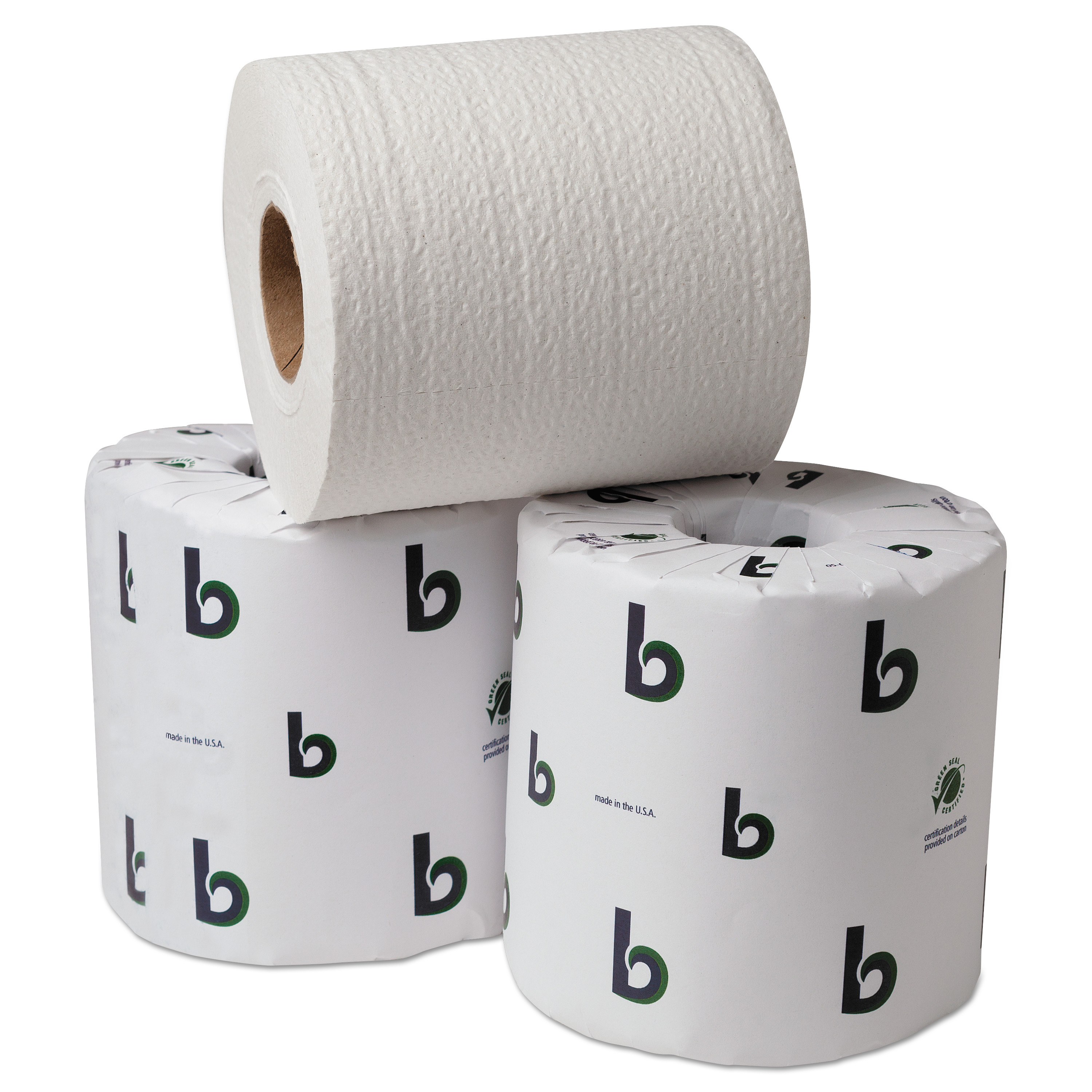 Boardwalk Green Bathroom Tissue, Split-Core, Septic Safe, 2-Ply, White ...
