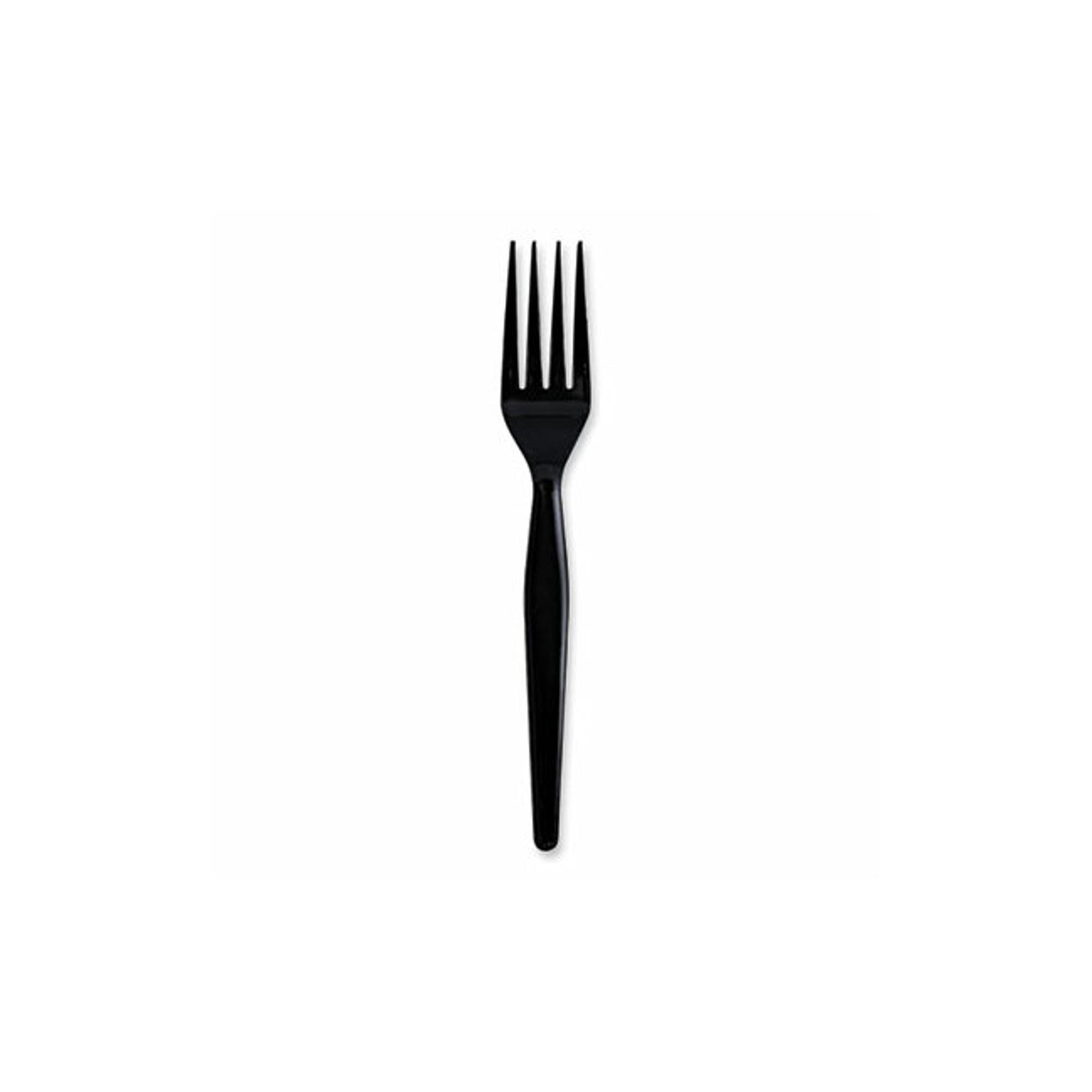 Boardwalk Heavyweight Wrapped Polystyrene Cutlery, Fork, Black, 1,000 ...
