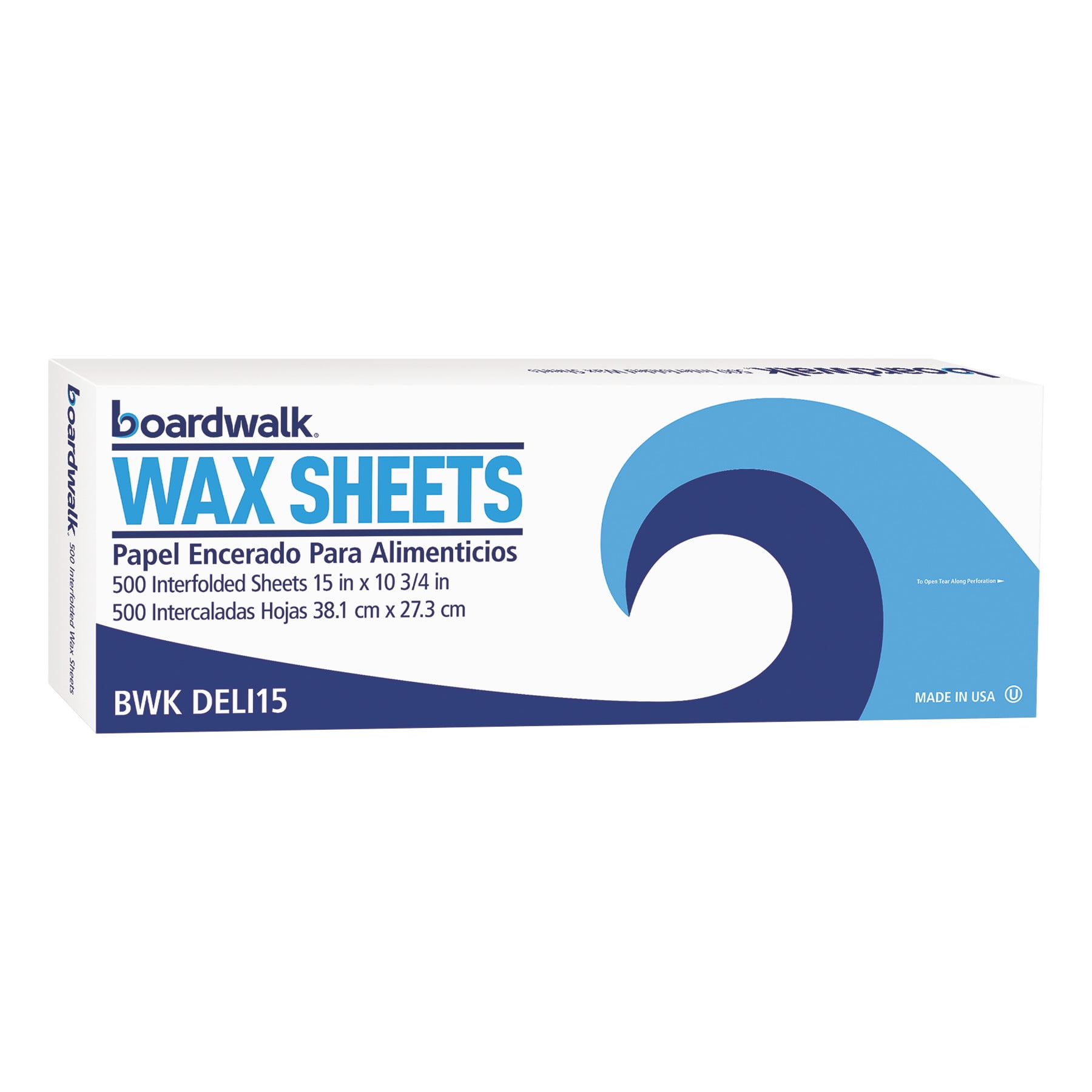 Boardwalk Interfold-Sheet Deli Paper, 15" x 10 3/4", White, 500 Sheets ...