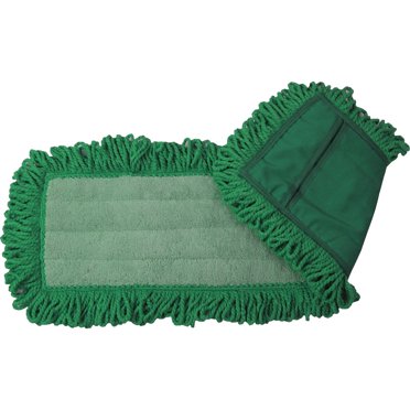Rubbermaid Hygen Dust Mop Heads With Fringe, Green, 48", Microfiber ...
