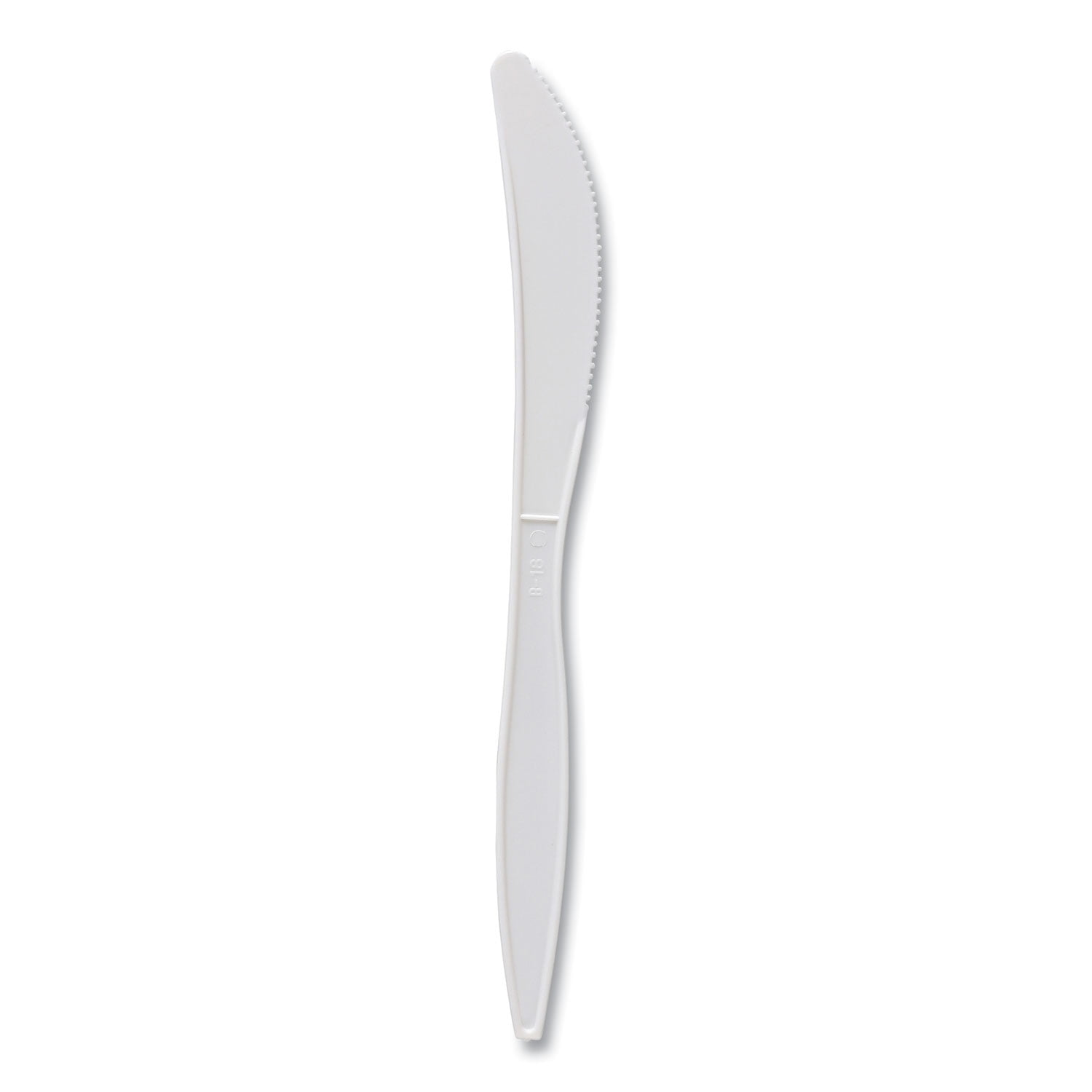 Boardwalk Mediumweight Polypropylene Cutlery, Knife, White, 1000/Carton ...