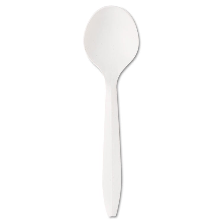 Boardwalk Mediumweight Polystyrene Cutlery, Soup Spoon, White, 1000 ...