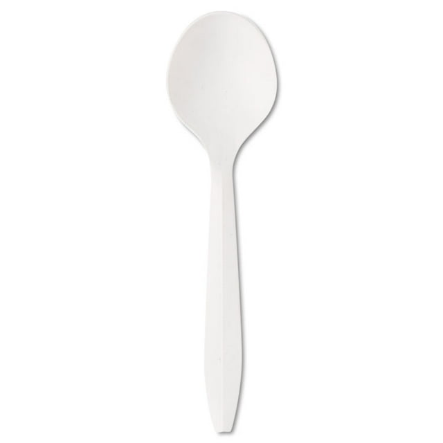 Boardwalk Mediumweight Polystyrene Cutlery, Soup Spoon, White, 1000 ...
