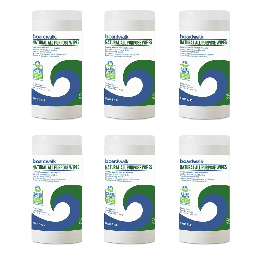 Boardwalk BWK4736 7 in. x 8 in. Natural All Purpose Wipes - Unscented ...