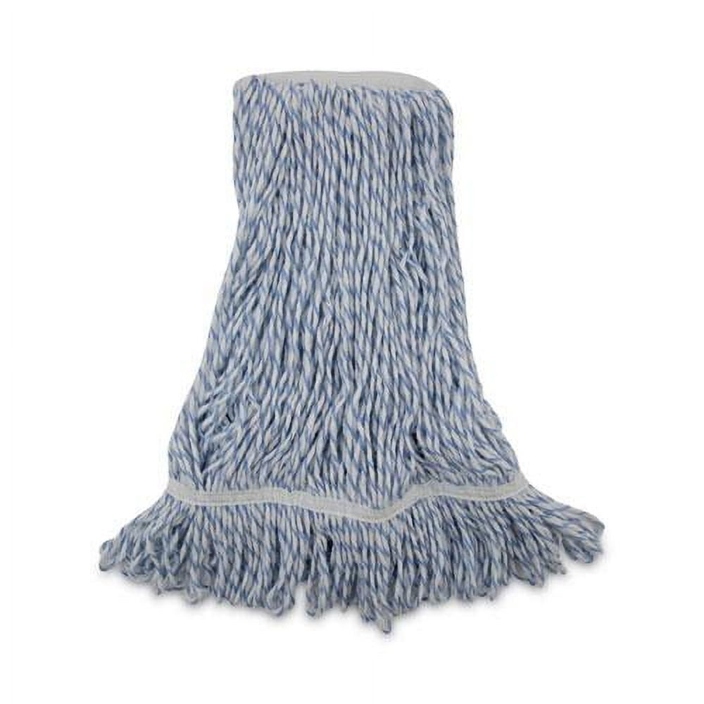 Boardwalk® Rayon/Polyester Floor Finish Mop Heads, White/Blue, Pack Of ...