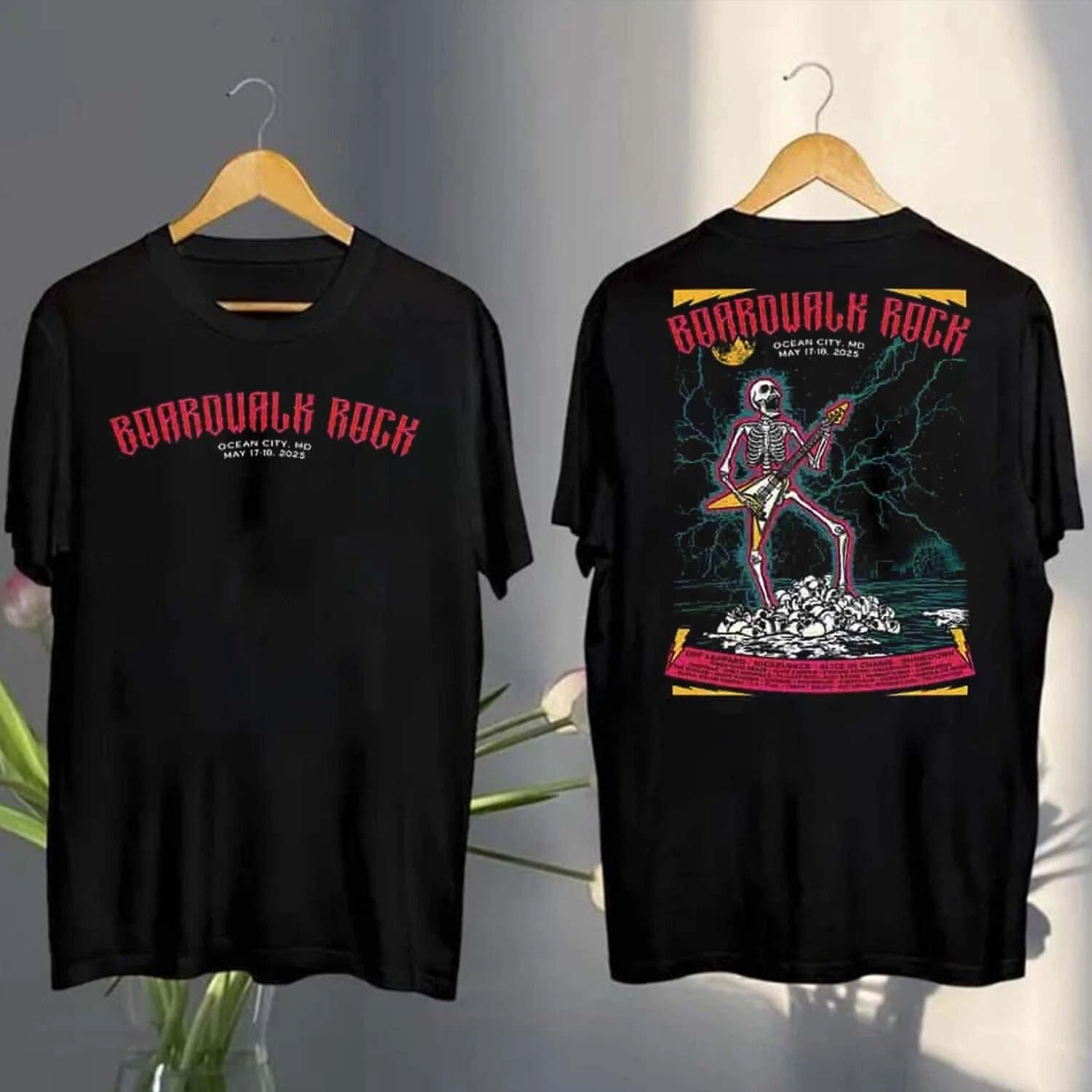 Boardwalk Rock Line Up In Ocean City Md On May 17-18 2025 Unisex T ...