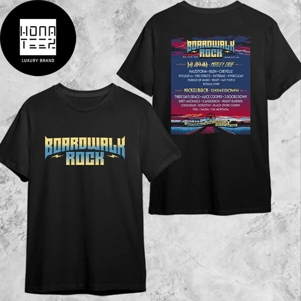 Boardwalk Rock Lineup At Ocean City MD 2025 Two Sides T-Shirt - Walmart.com