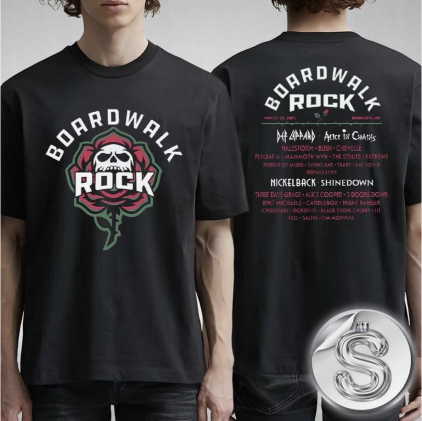 Boardwalk Rock Lineup At Ocean City MD On May 2025 T-Shirt, Festival ...