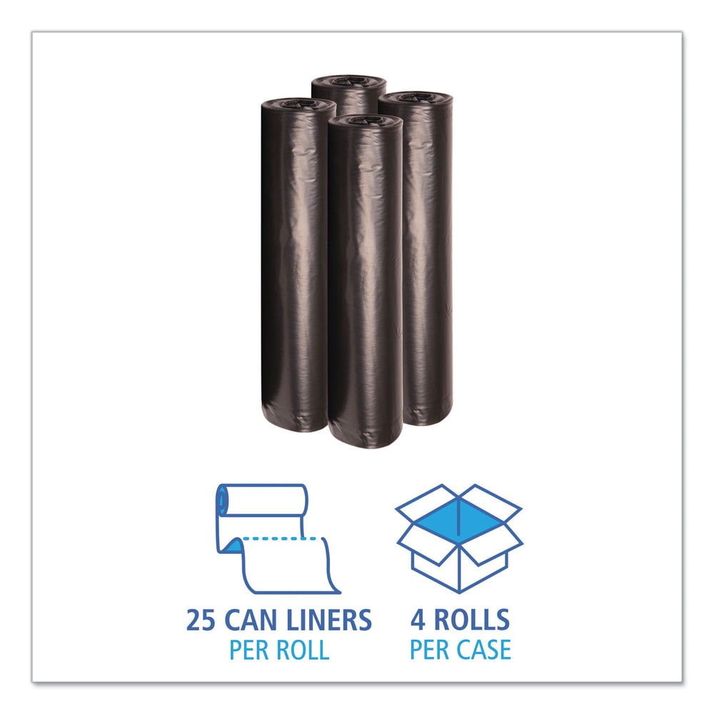 Boardwalk 45 Gallon Plastic Trash Bags, SH-Grade Repro, 40x46, 1.2mil ...