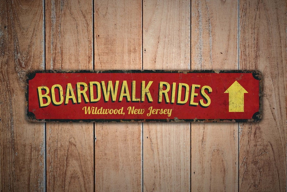 Boardwalk Sign Beach House Decor Boardwalk Rides Boardwalk Rides Sign ...