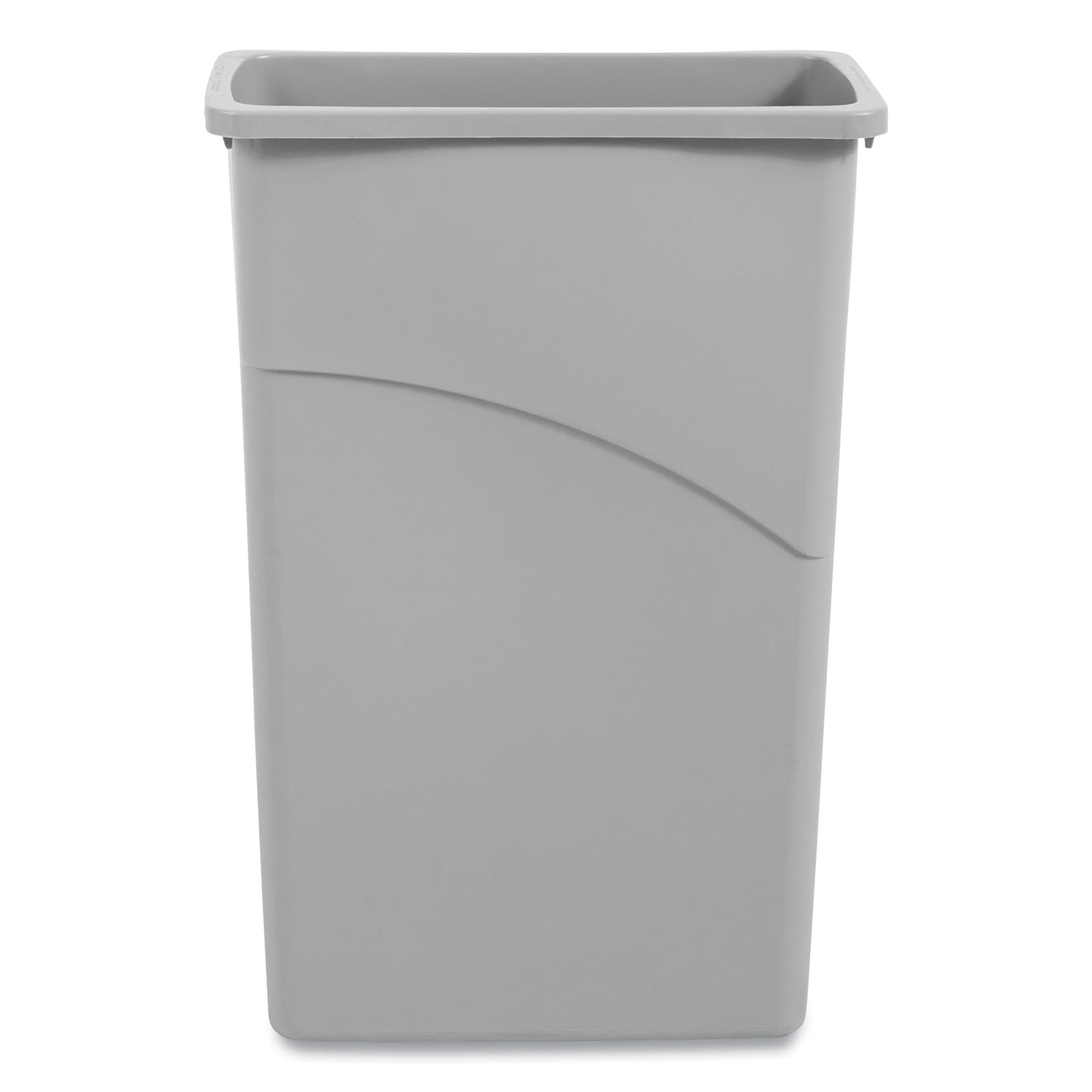 Boardwalk 23 Gal Gray Plastic Slim Trash Bin, Indoor All-Purpose ...