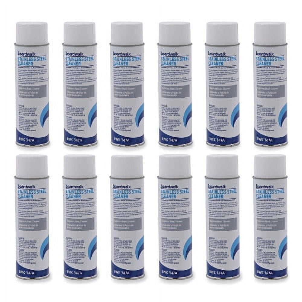 Boardwalk Kitchen Appliance Stainless Steel Cleaner/Polish, Lemon, 18oz ...