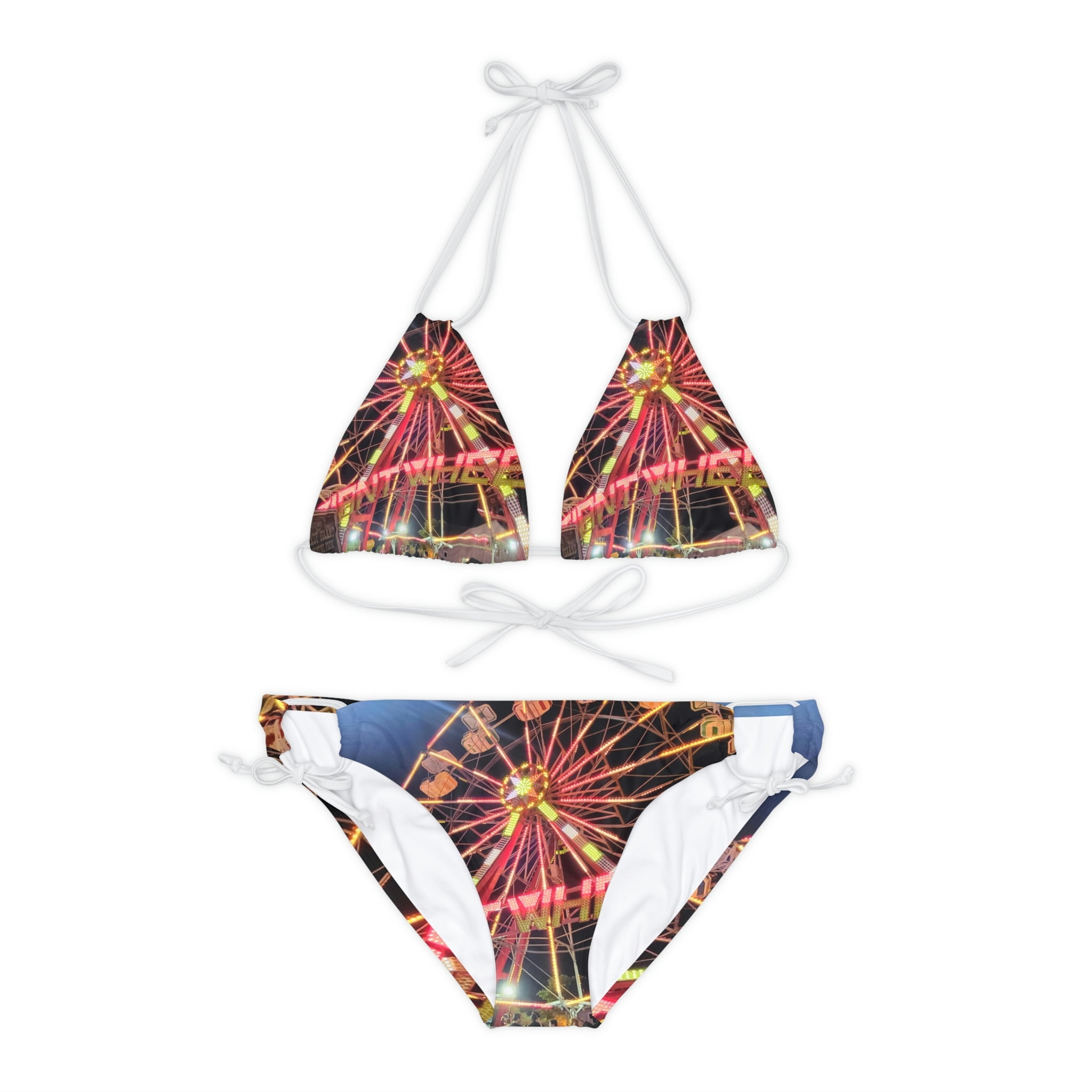 'Boardwalk ferris wheel' Strappy Bikini Set (AOP) - Walmart.com
