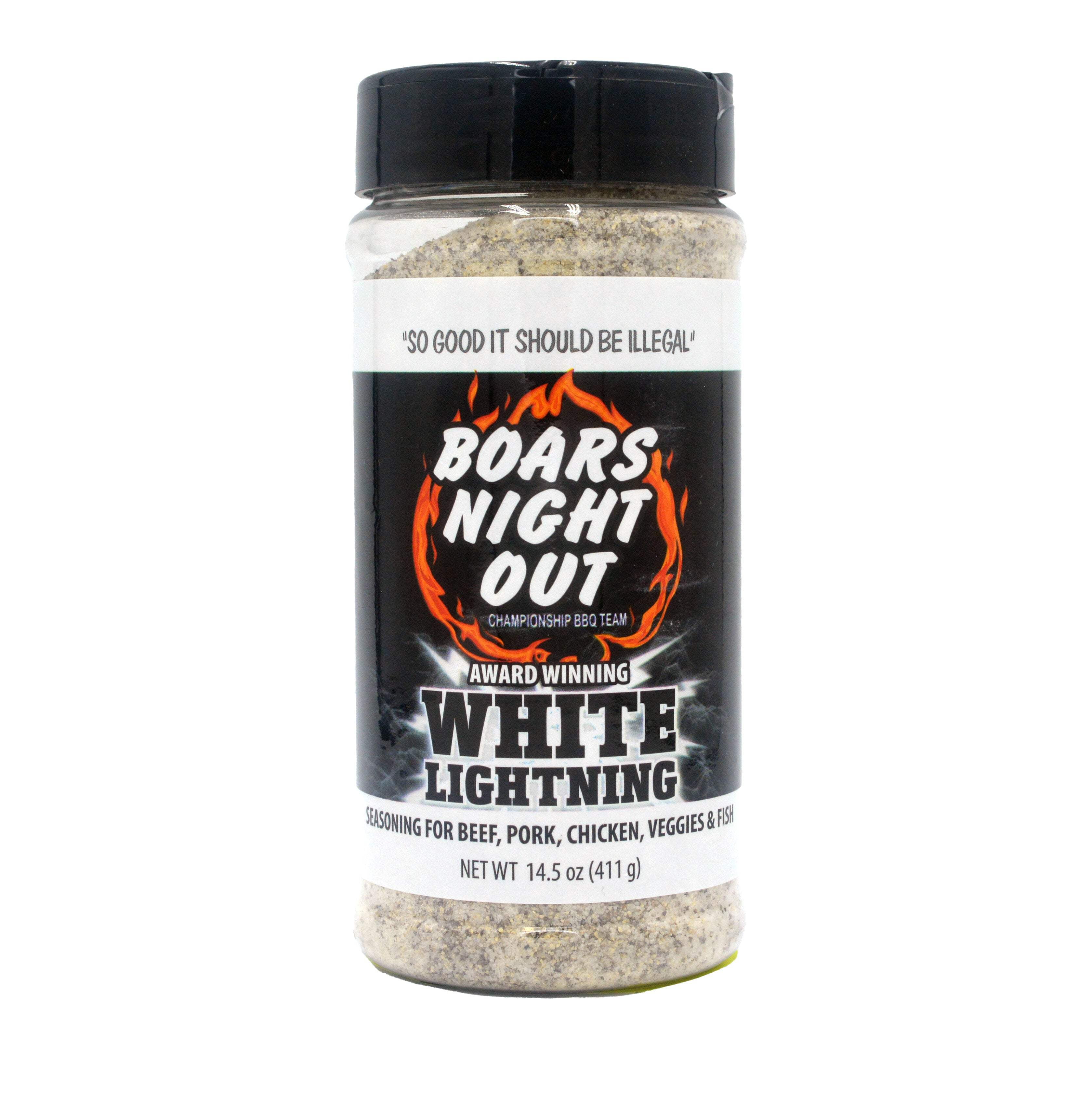 Boars Night Out White Lightning BBQ Seasoning, All-Purpose Rub, Salt ...