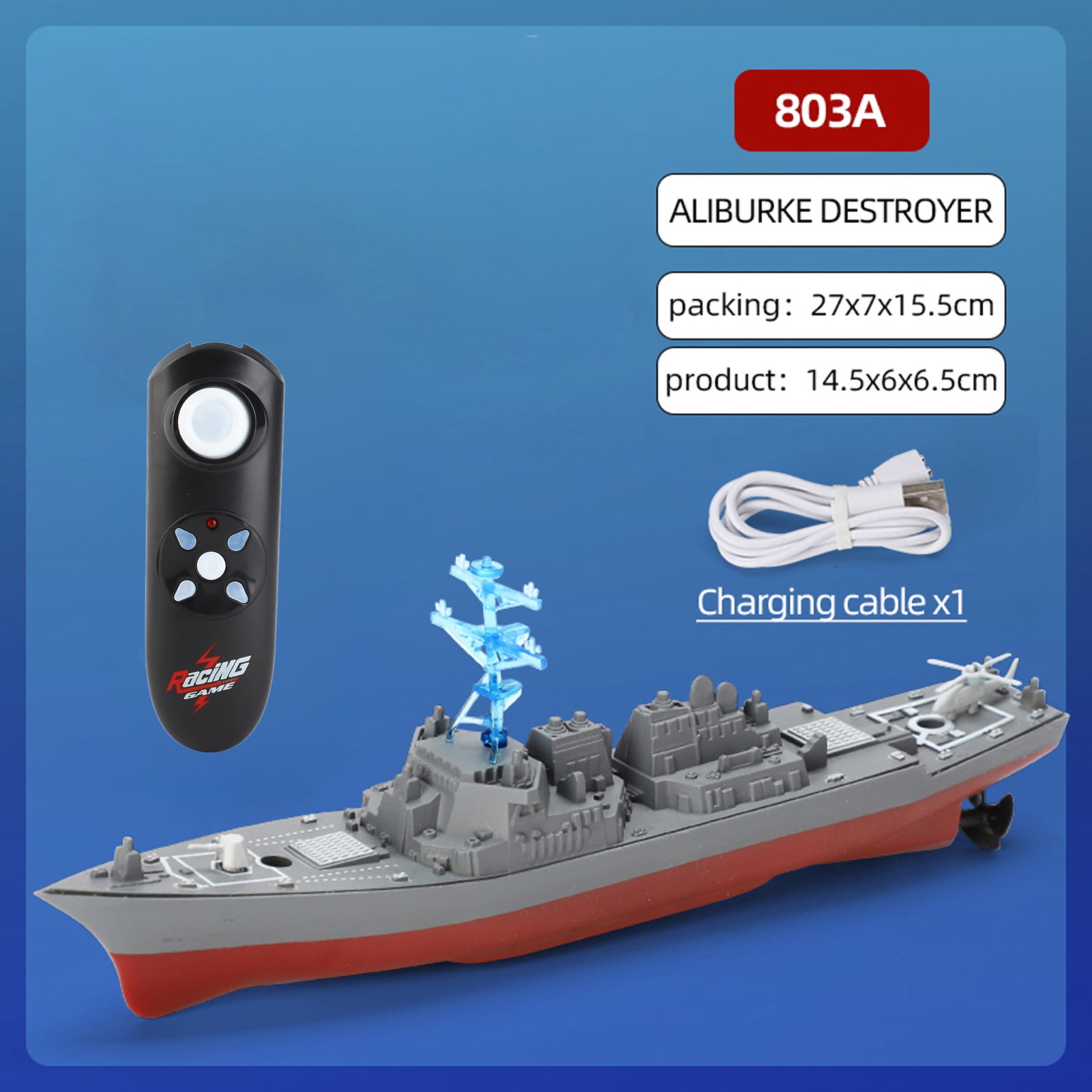 Boat 2.4G Remote Control Boat Water Resistant High Speed Simulation ...