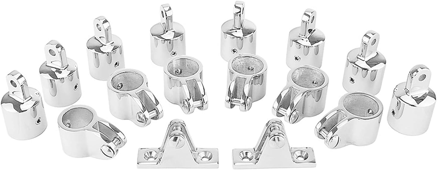 Boat Accessories 16 PCS Universal 4-Bow Bimini Top Stainless Steel 316 ...