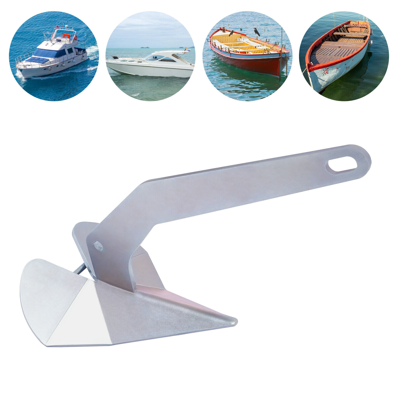 Boat Anchor 22 lb 10 kg Triangular-shaped Galvanized Steel, Boats From ...